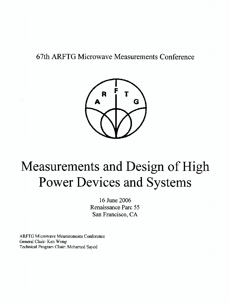 Measurements and design of high power devices and systems | IEEE ...