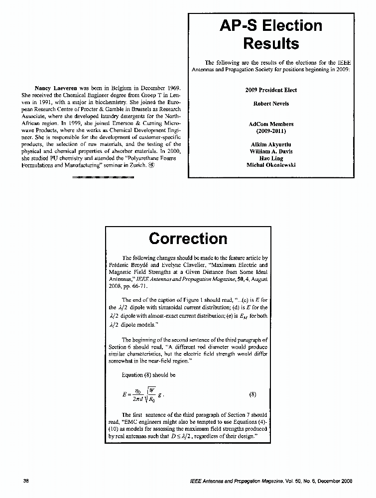 AP-S Election Results | IEEE Journals & Magazine | IEEE Xplore