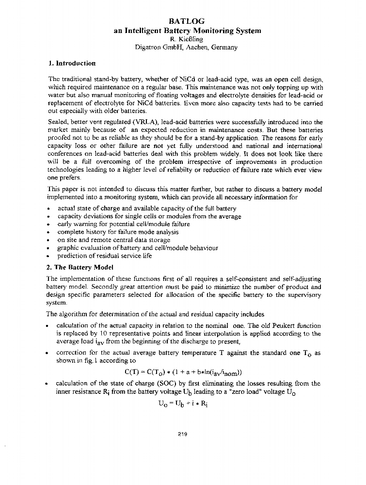 BATLOG an Intelligent Battery Monitoring System | IEEE Conference ...