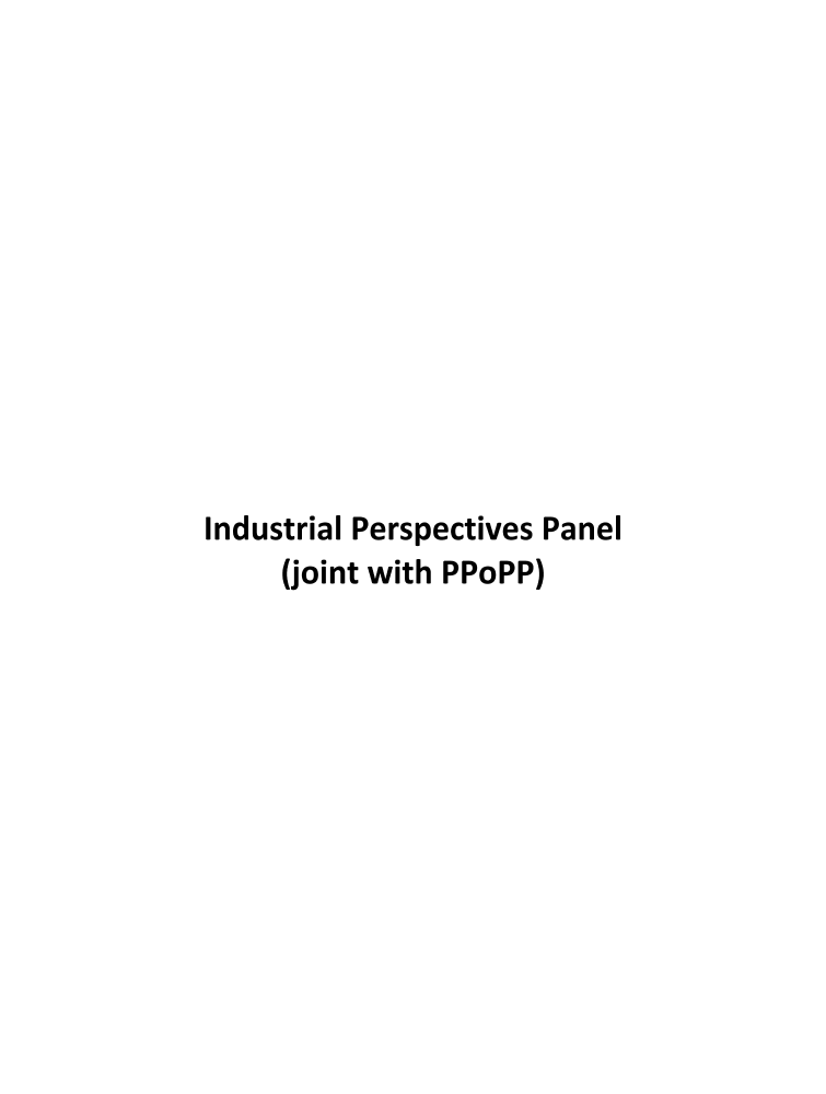 Industrial perspectives panel (joint with PPoPP) | IEEE Conference ...