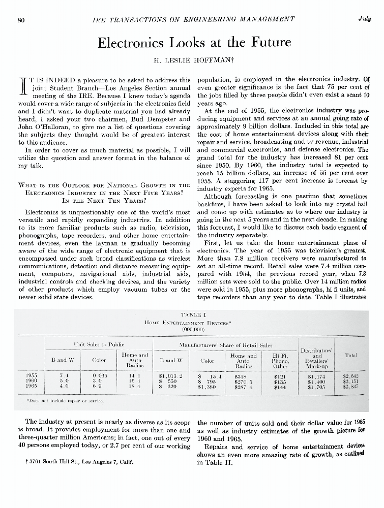 Electronics Looks at the Future | IEEE Journals & Magazine | IEEE Xplore