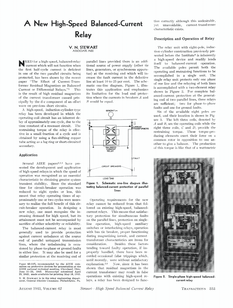 A New High-Speed Balanced-Current Relay | IEEE Journals & Magazine ...