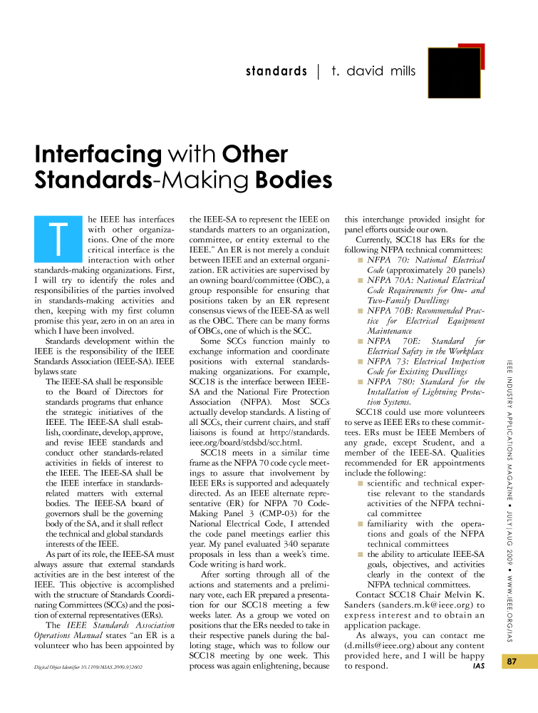 Interfacing with other standards-making bodies | IEEE Journals ...