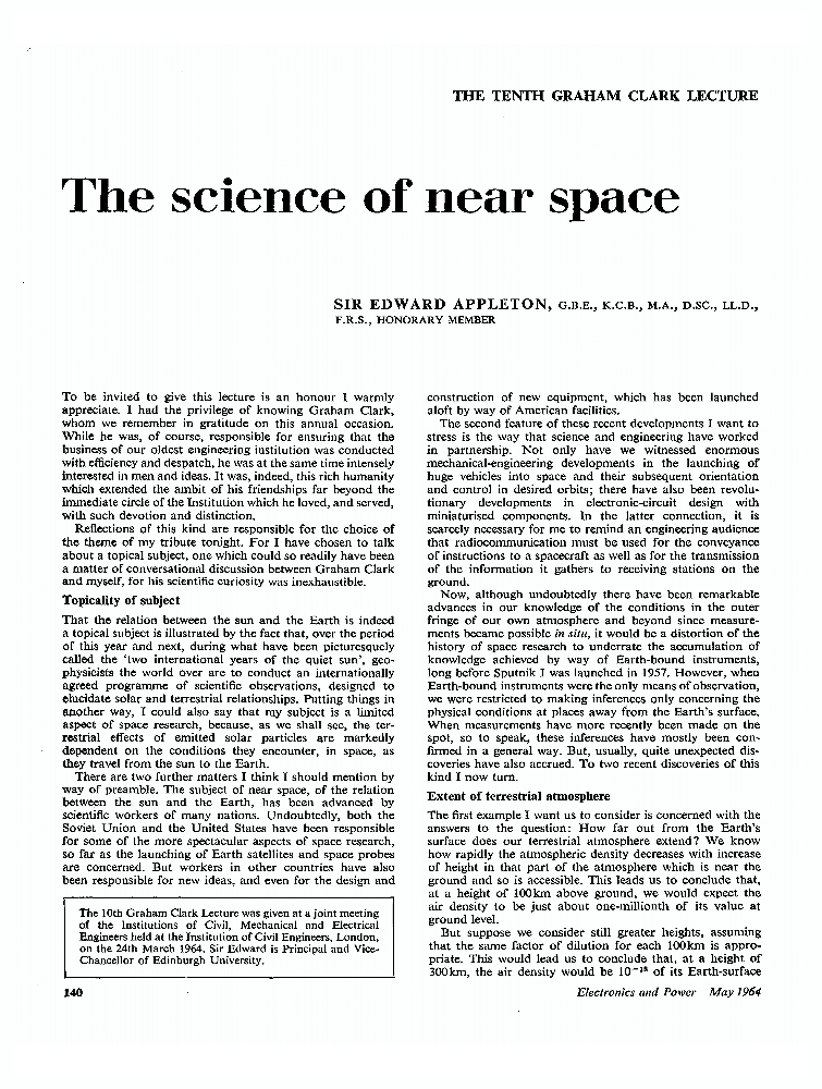 The science of near space | IET Journals & Magazine | IEEE Xplore