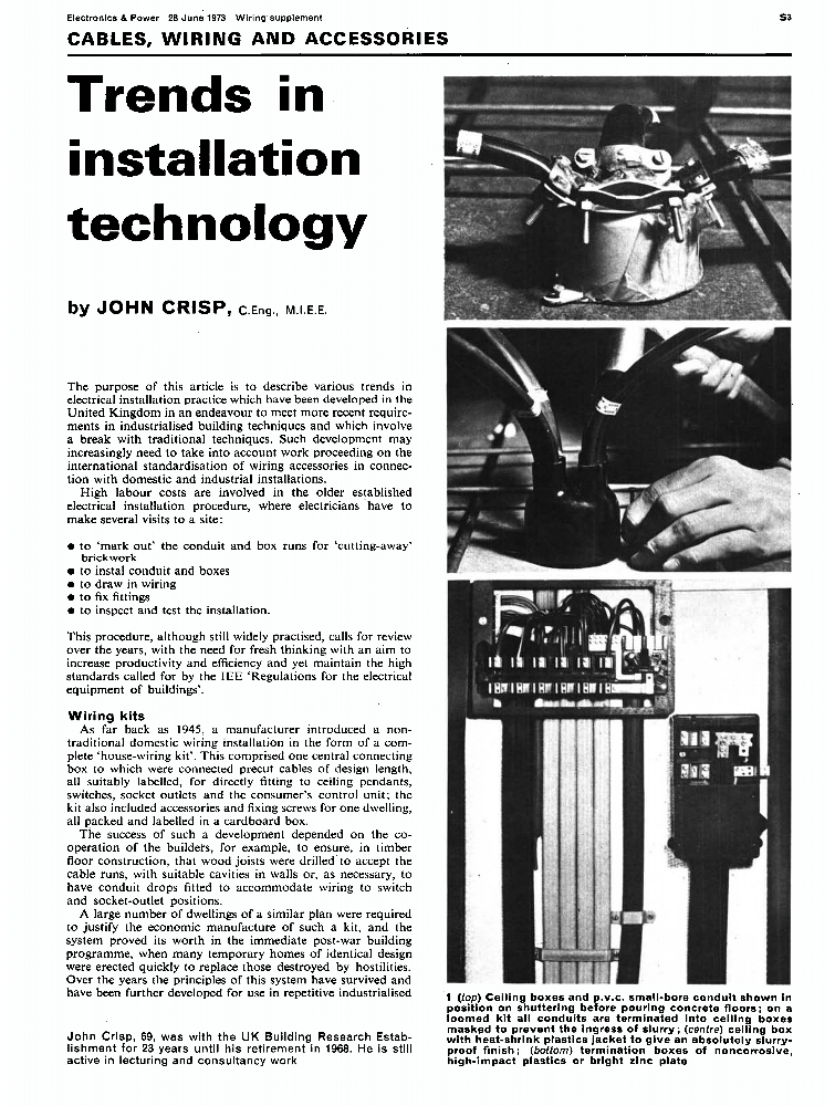 Trends in installation technology | IET Journals & Magazine | IEEE Xplore
