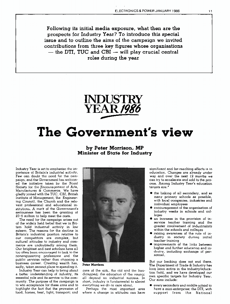 The Government's view | IET Journals & Magazine | IEEE Xplore