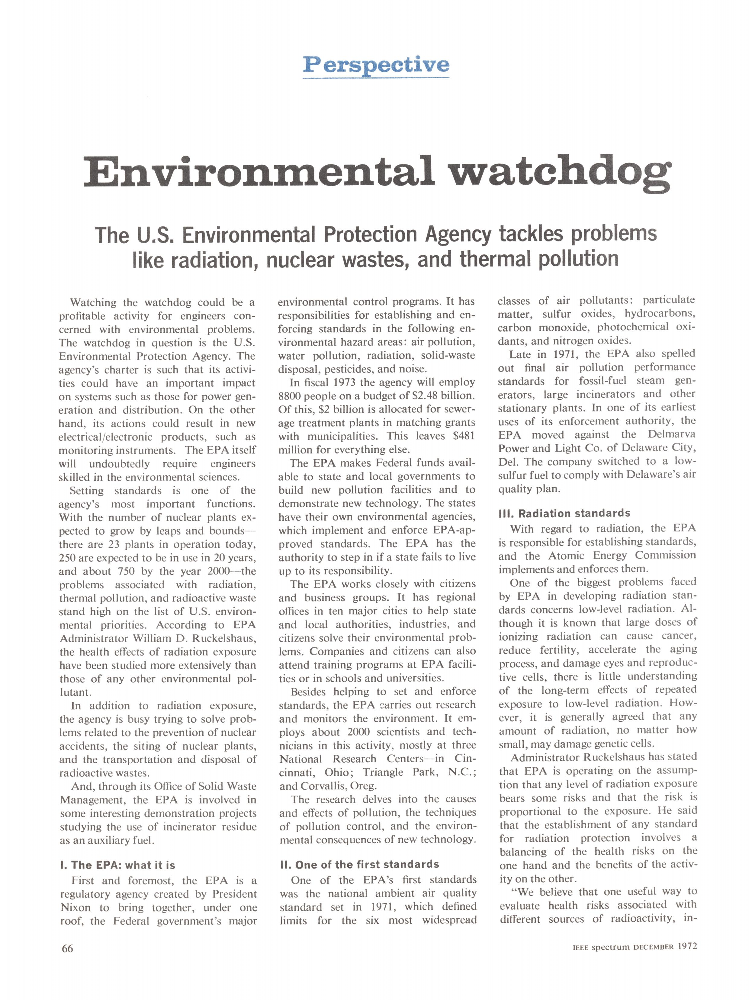 Environmental watchdog | IEEE Journals & Magazine | IEEE Xplore