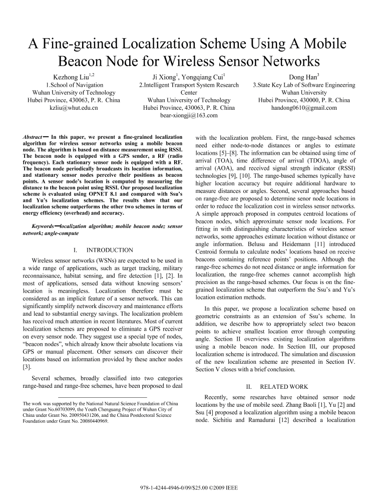 A Fine Grained Localization Scheme Using A Mobile Beacon Node For Wireless Sensor Networks