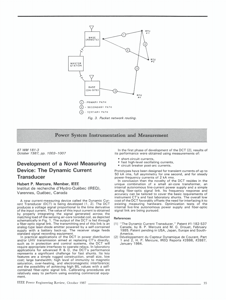 Development Of A Novel Measuring Device The Dynamic Current Transducer Ieee Journals