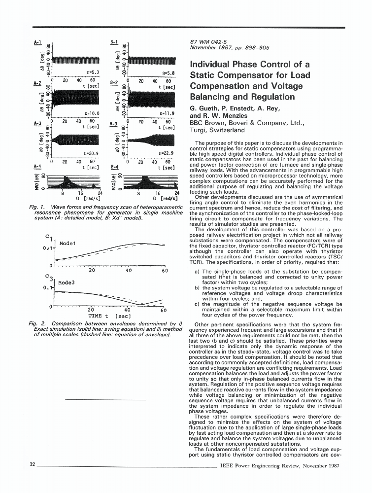 Individual Phase Control of a Static Compensator for Load Compensation ...