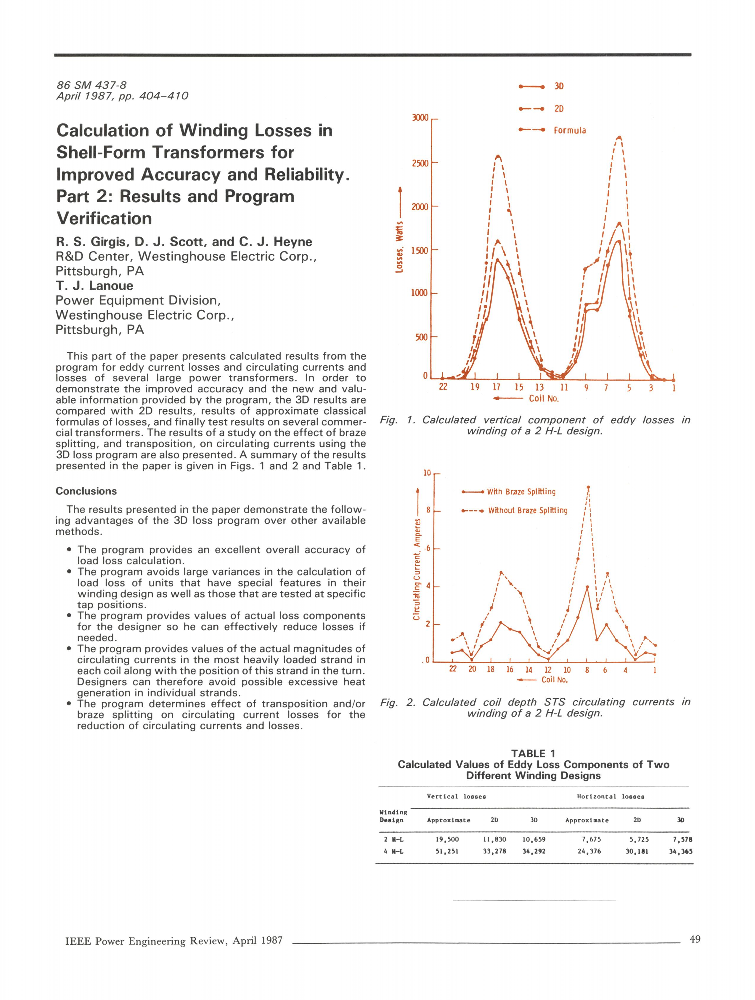 Calculation of Winding Losses in Shell-Form Transformers for Improved ...