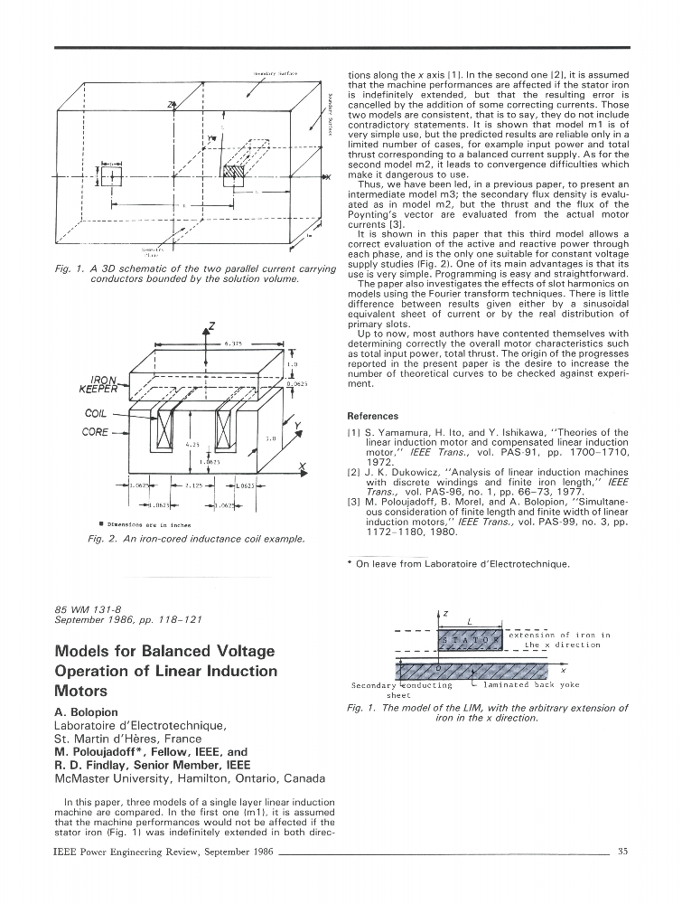 Models for Balanced Voltage Operation of Linear Induction Motors | IEEE Journals & Magazine ...