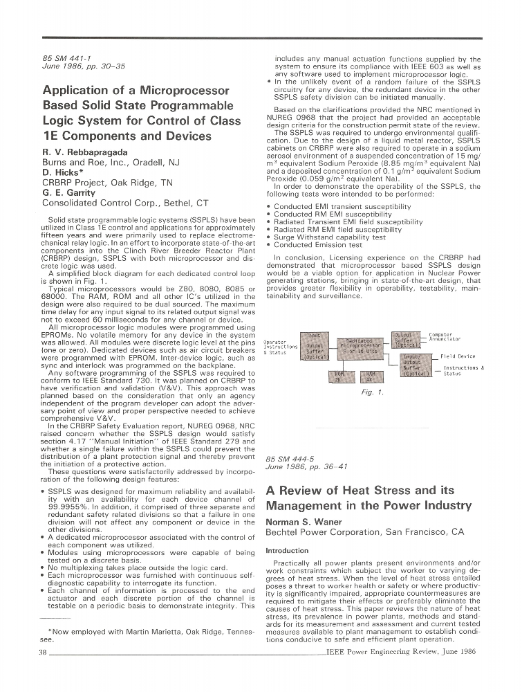 Application Of A Microprocessor Based Solid State Programmable Logic System For Control Of Class