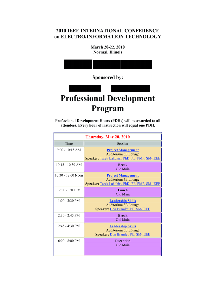 Professional development program | IEEE Conference Publication | IEEE ...